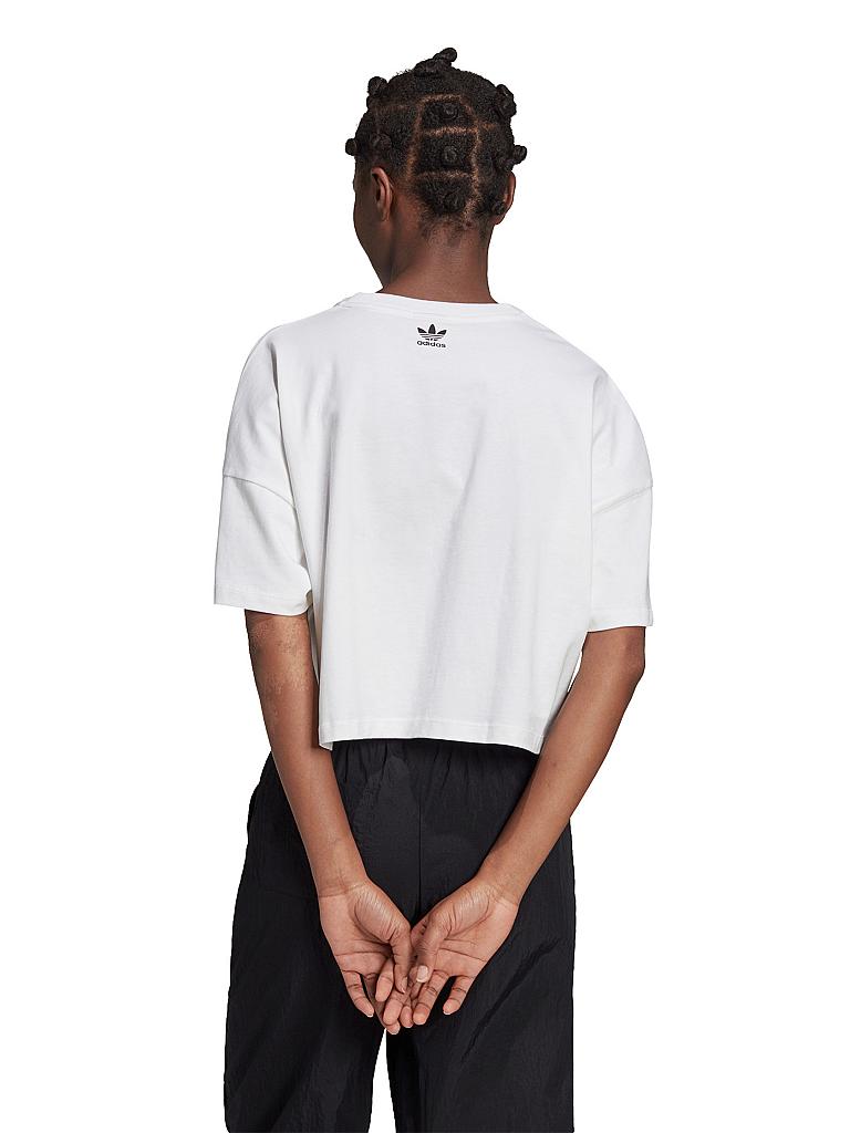 ADIDAS T-Shirt Cropped Fit weiß