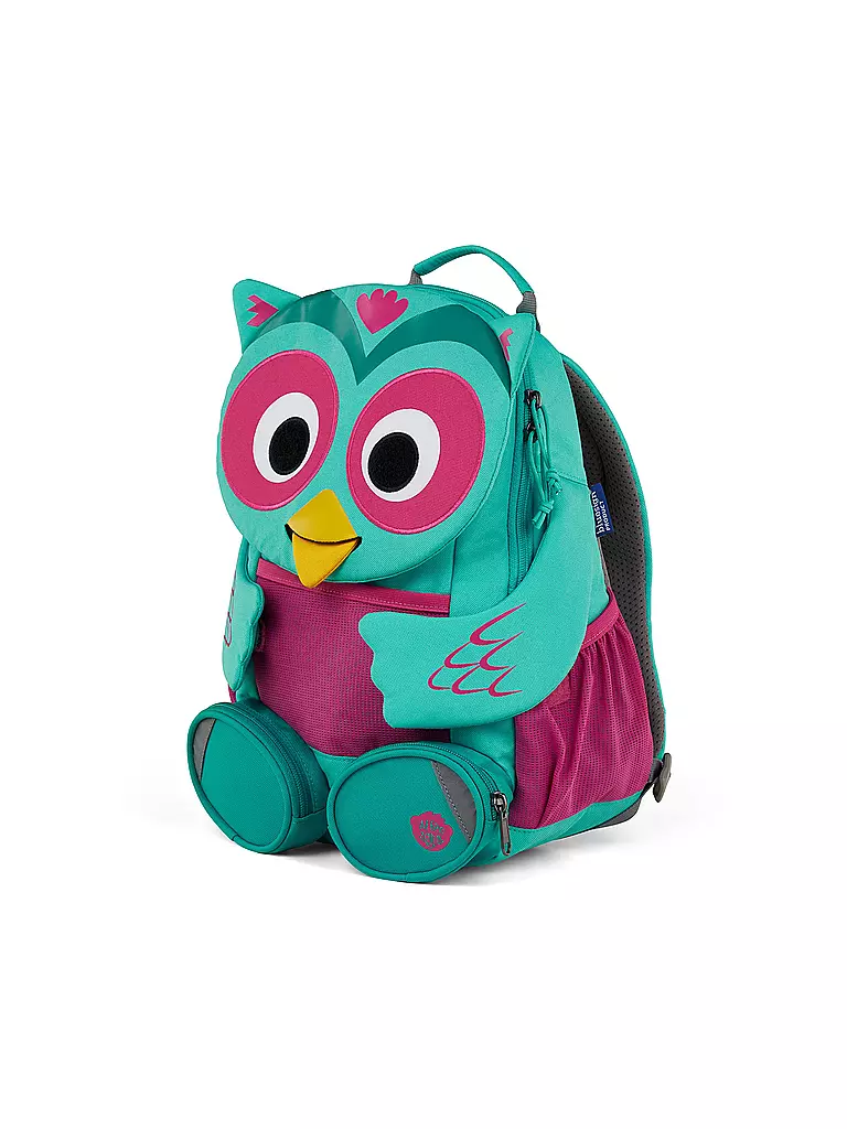 AFFENZAHN Kinder Rucksack Großer Freund - Eule türkis