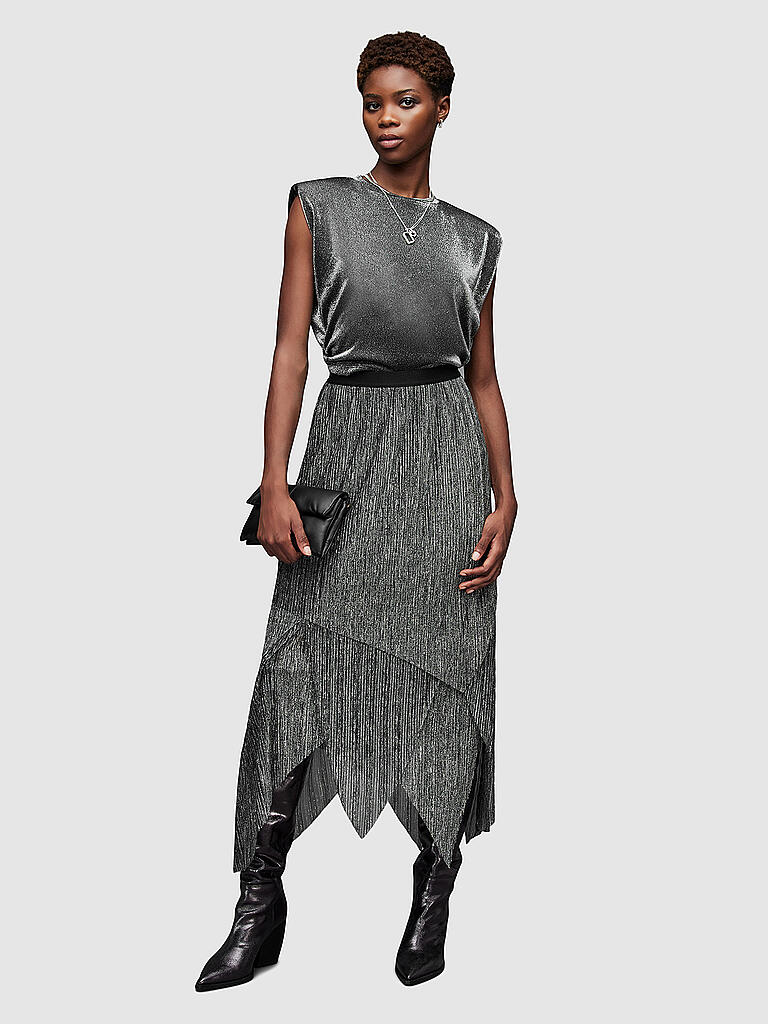ALLSAINTS Top MIKA METALLIC schwarz