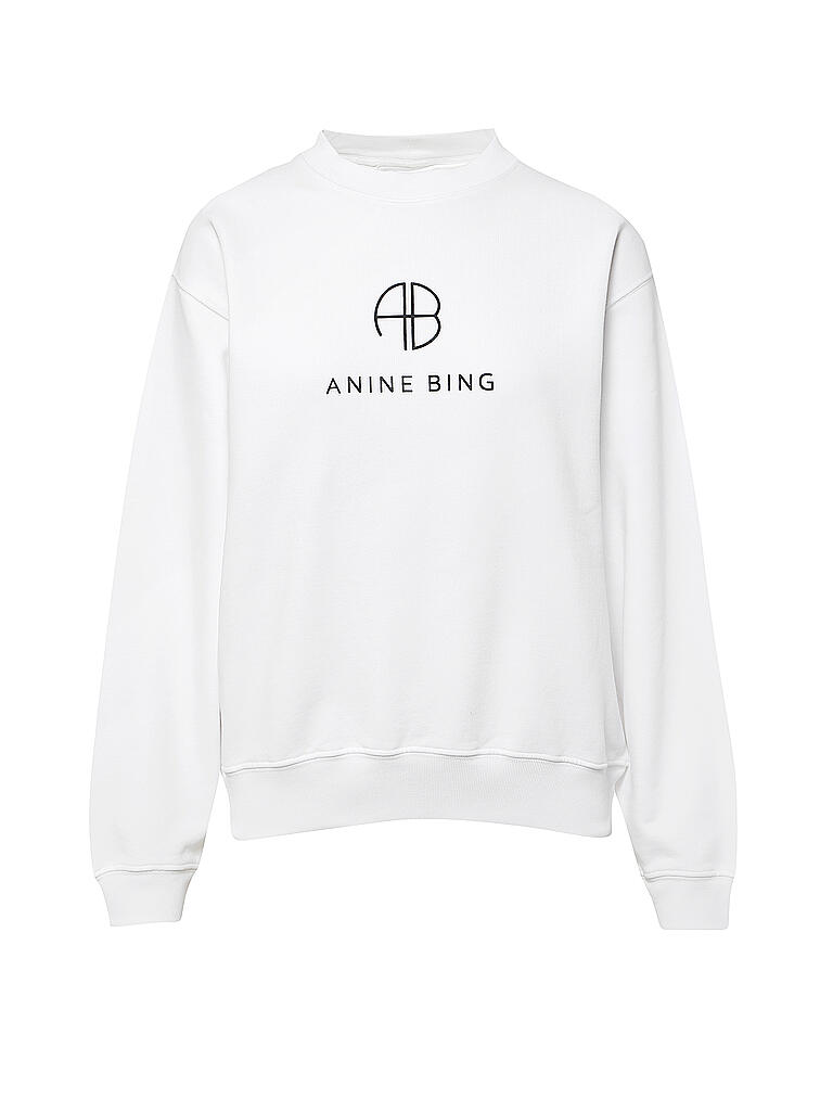 ANINE BING Sweater Ramona Monogram weiß