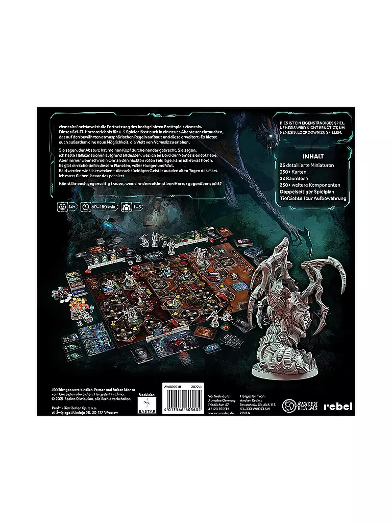 ASMODEE Brettspiel - Nemesis: Lockdown keine Farbe