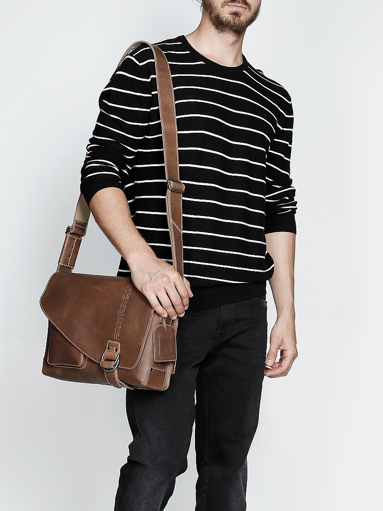 AUNTS & UNCLES Ledertasche - Postbag "Hunter - Judd" braun