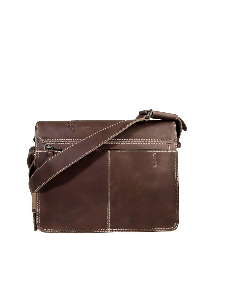 AUNTS & UNCLES Ledertasche - Postbag "Hunter - Judd M" braun