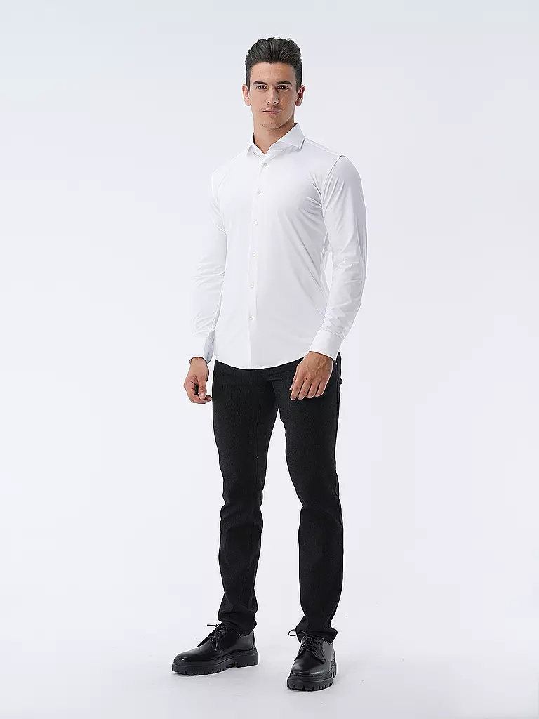 BOSS Hemd Slim Fit HANK weiss