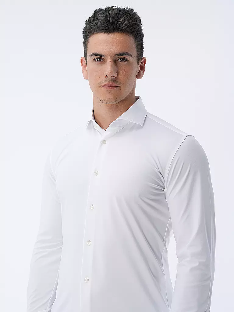 BOSS Hemd Slim Fit HANK weiss