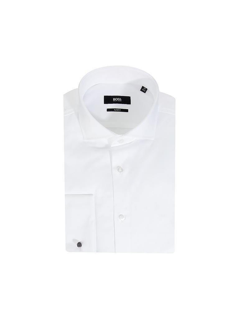 BOSS Hemd Slim Fit Jaiden weiß