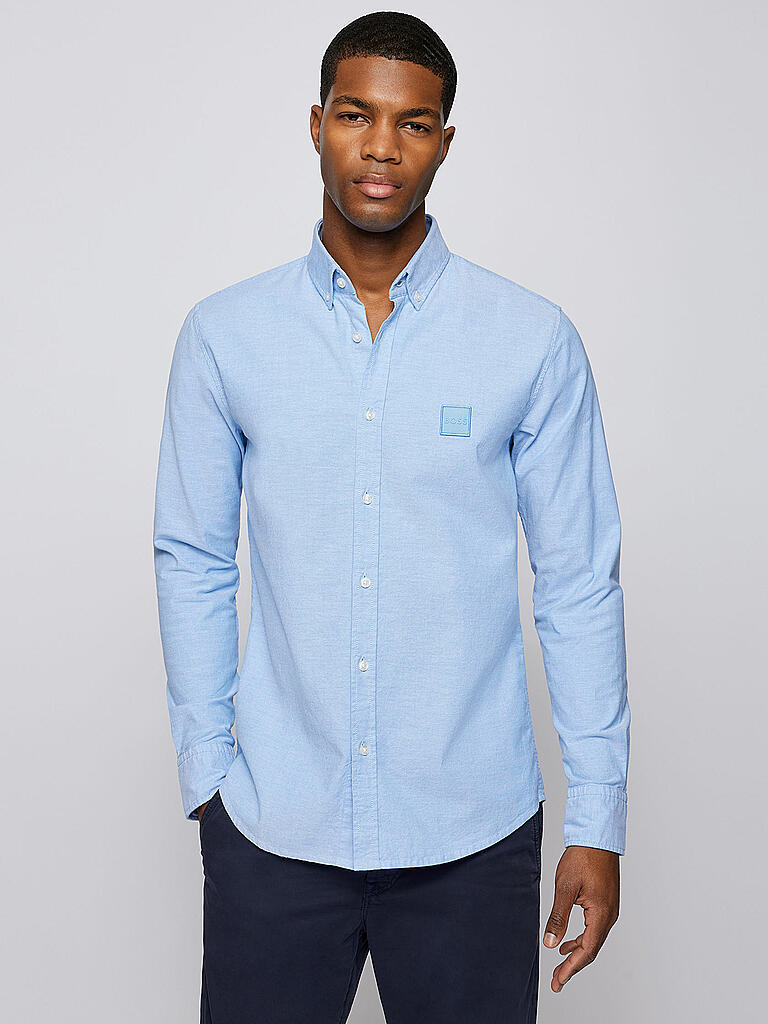 BOSS Hemd Slim Fit Mabsoot blau