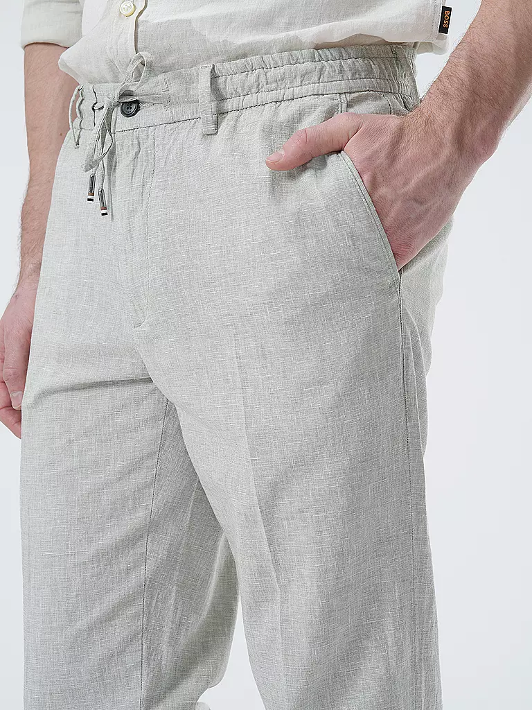 BOSS Leinenhose KANE-DS grün