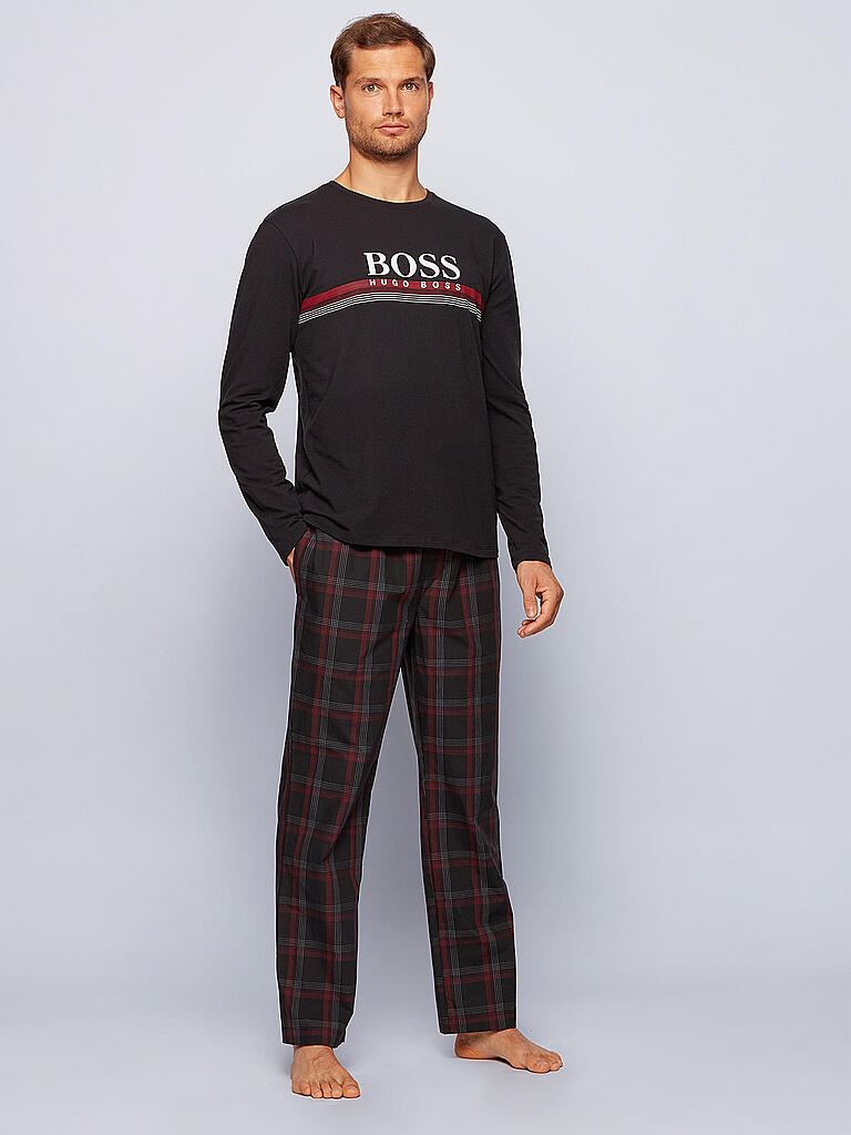 BOSS Pyjama Regular Fit schwarz