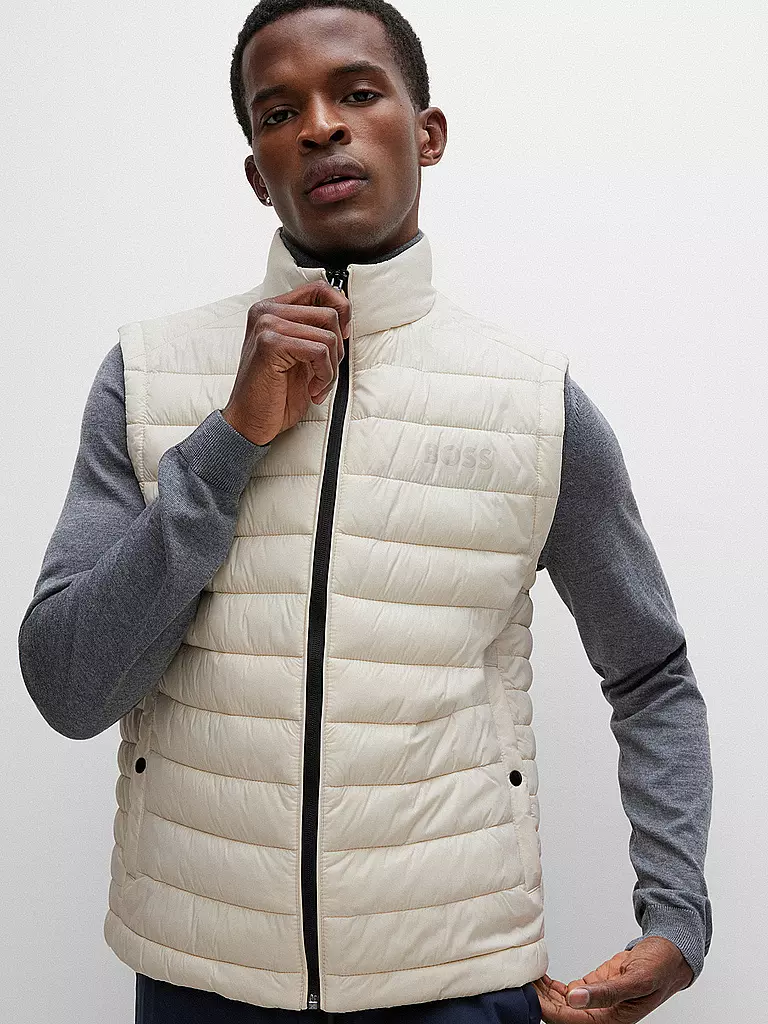 BOSS Steppgilet CALANO weiss