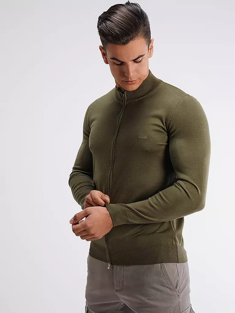 BOSS Strickjacke BALONSO-L olive