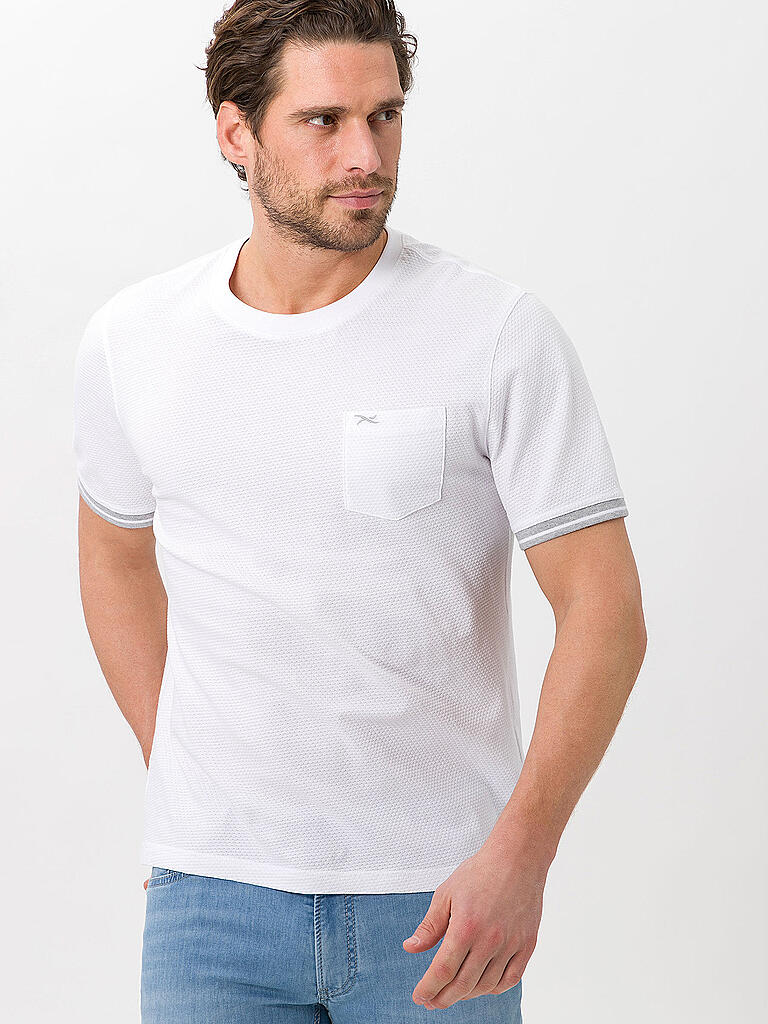 BRAX T Shirt Regular Fit " Todd " weiß