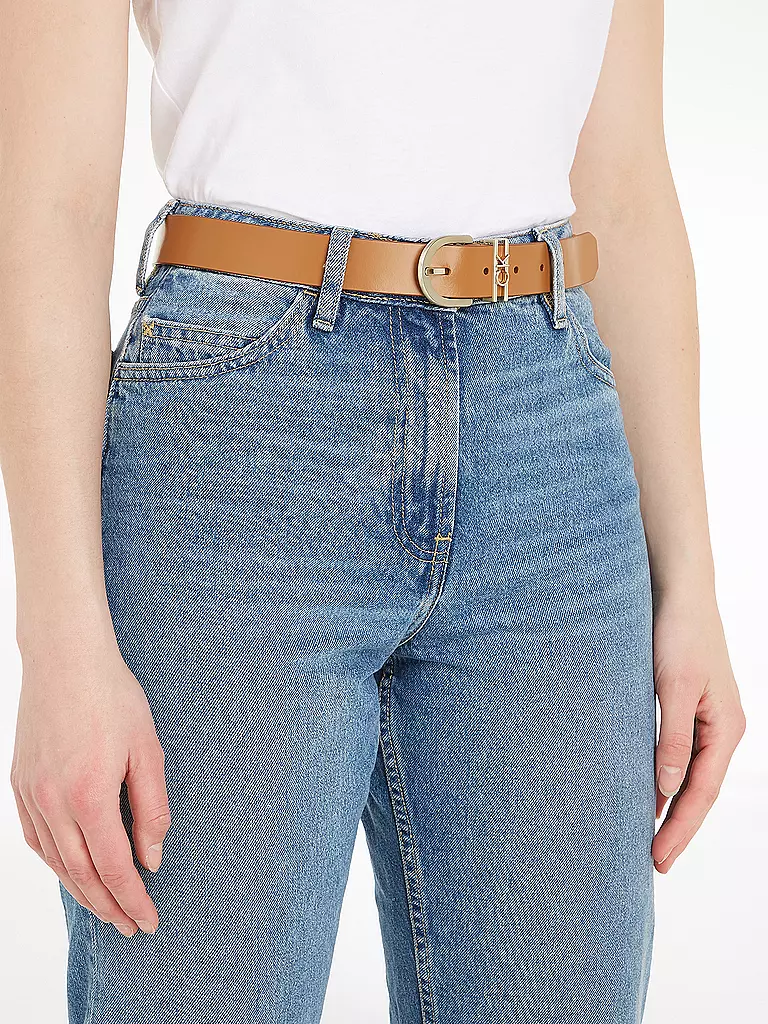 CALVIN KLEIN Ledergürtel camel