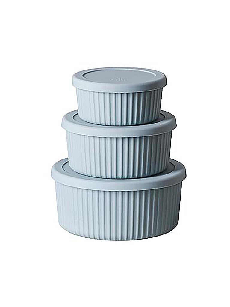 CHIC.MIC Dose mit Deckel Set 3er DELUXE Powder Blue dunkelblau