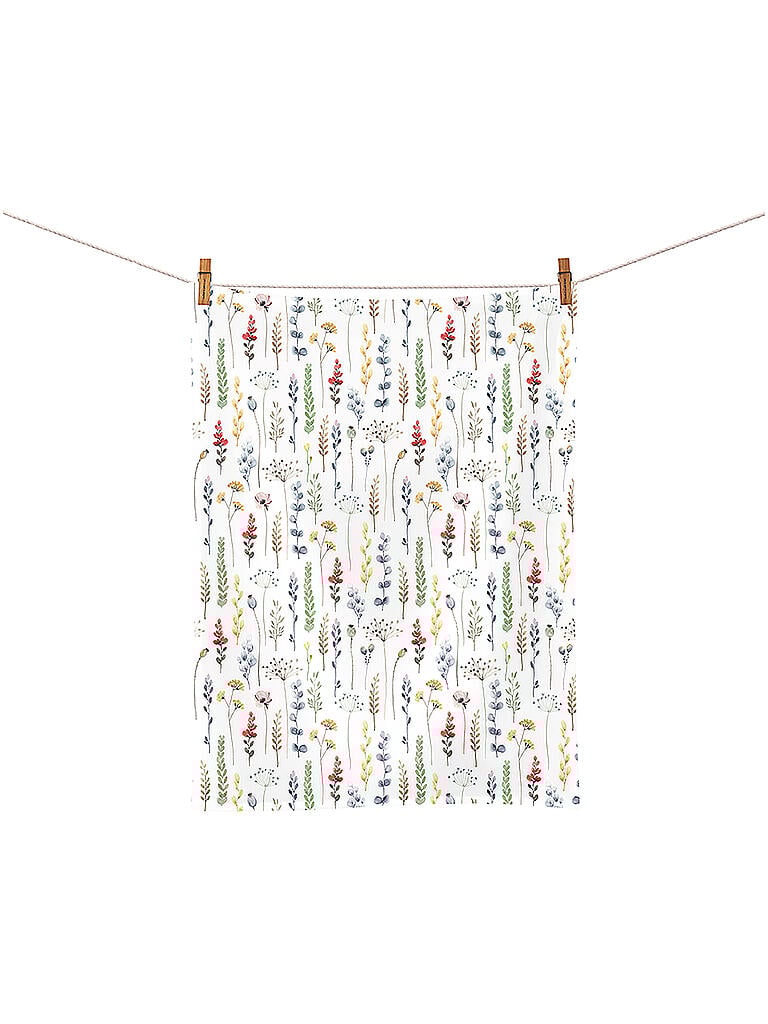 CHIC.MIC Geschirrtuch Organic 50x70cm Watercolor Flowers bunt