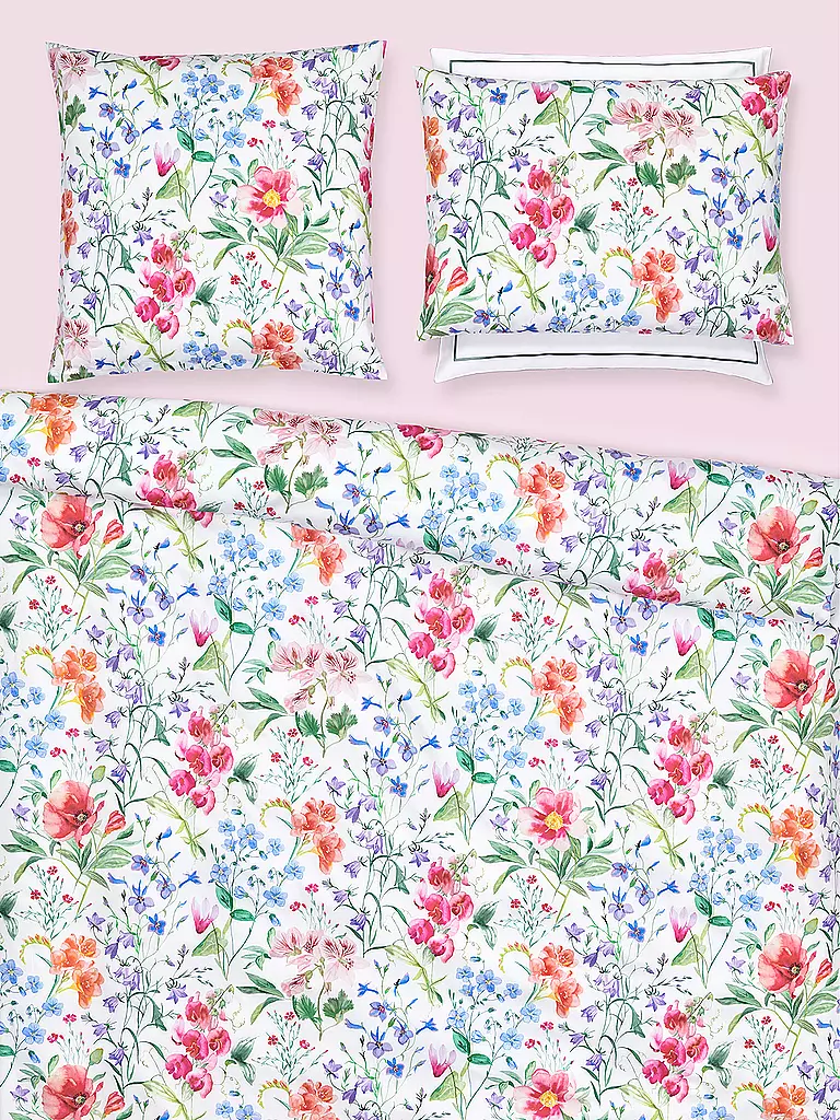 CHRISTIAN FISCHBACHER Satin Bettwäsche Elise 70x90cm / 140x200cm Blau blau