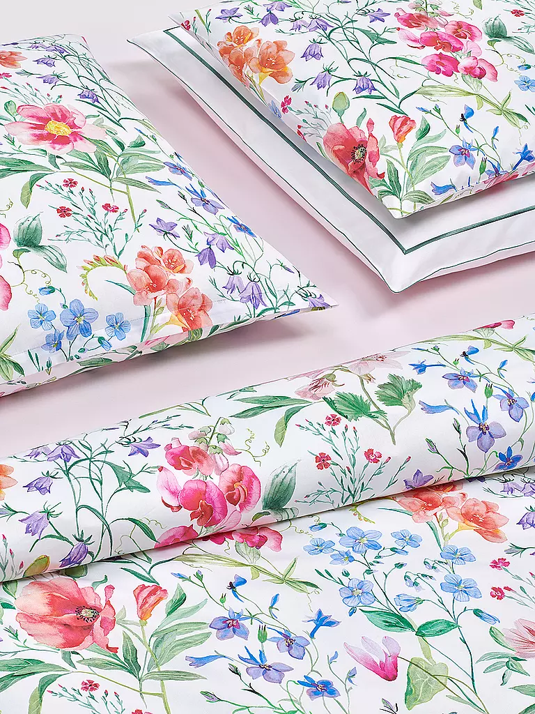 CHRISTIAN FISCHBACHER Satin Bettwäsche Elise 70x90cm / 140x200cm Blau blau