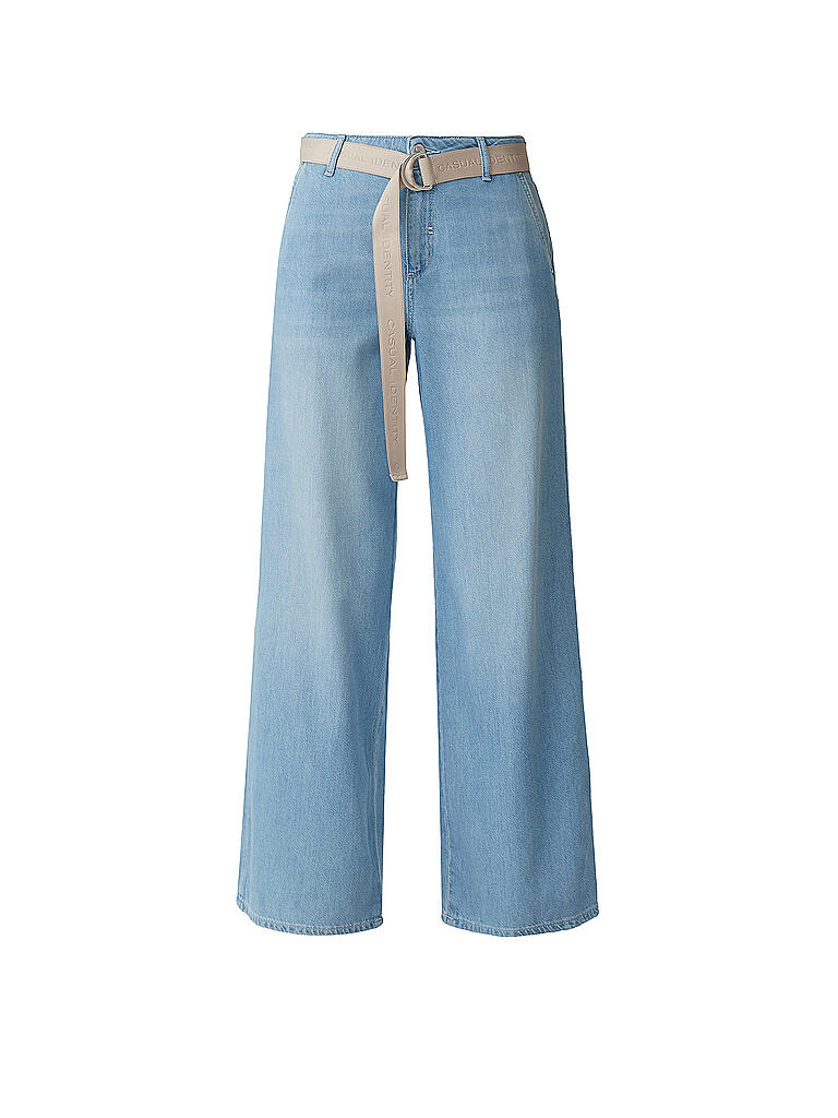 COMMA IDENTITY Jeans Wide Leg 7/8 hellblau