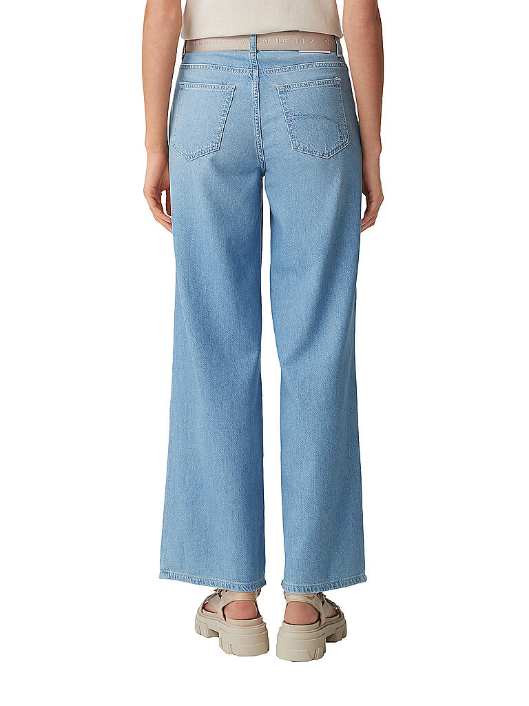 COMMA IDENTITY Jeans Wide Leg 7/8 hellblau