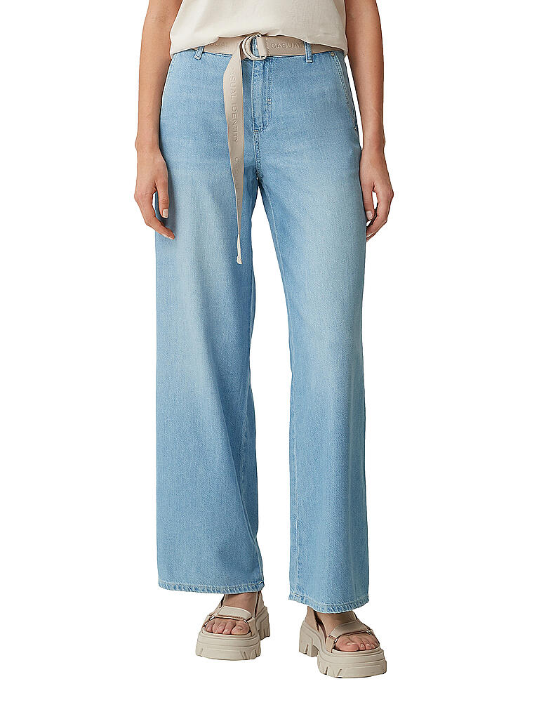 COMMA IDENTITY Jeans Wide Leg 7/8 hellblau