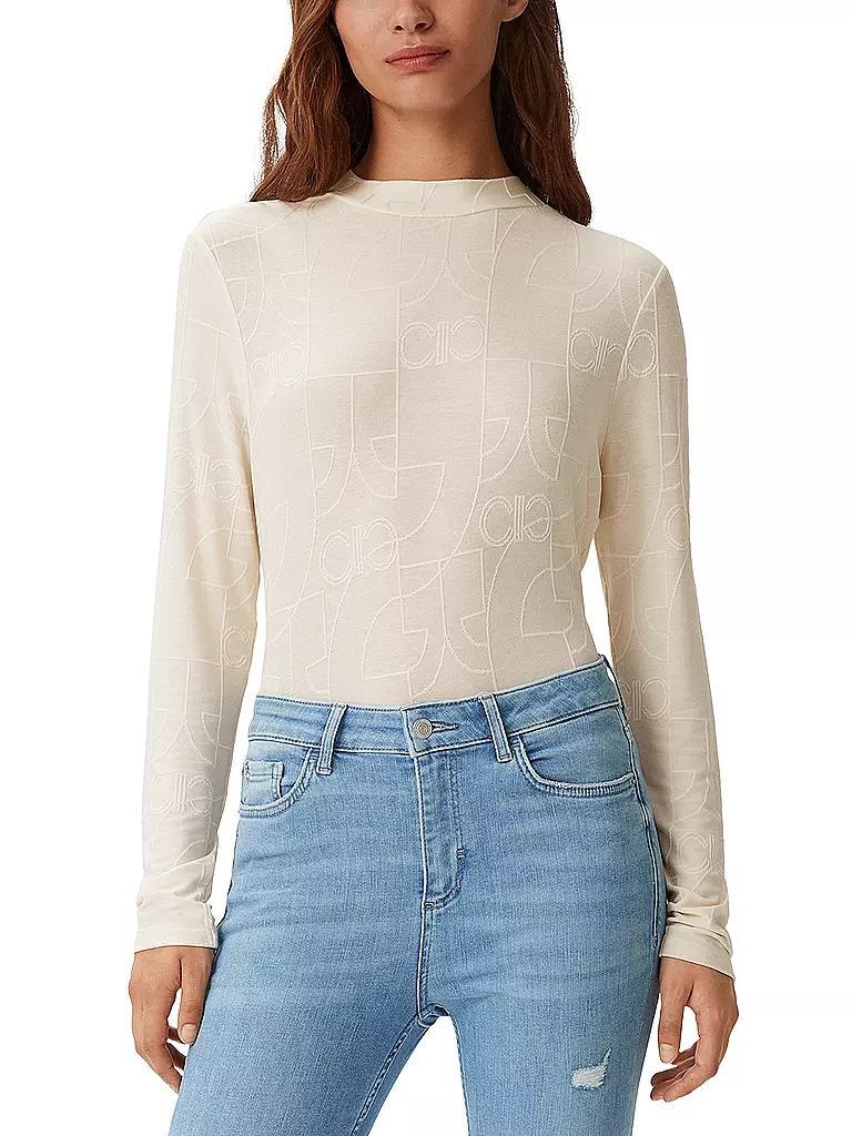 COMMA IDENTITY Langarmshirt beige