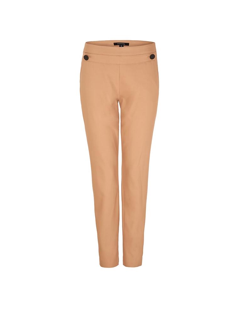 COMMA Hose mit Zierknöpfen Camel