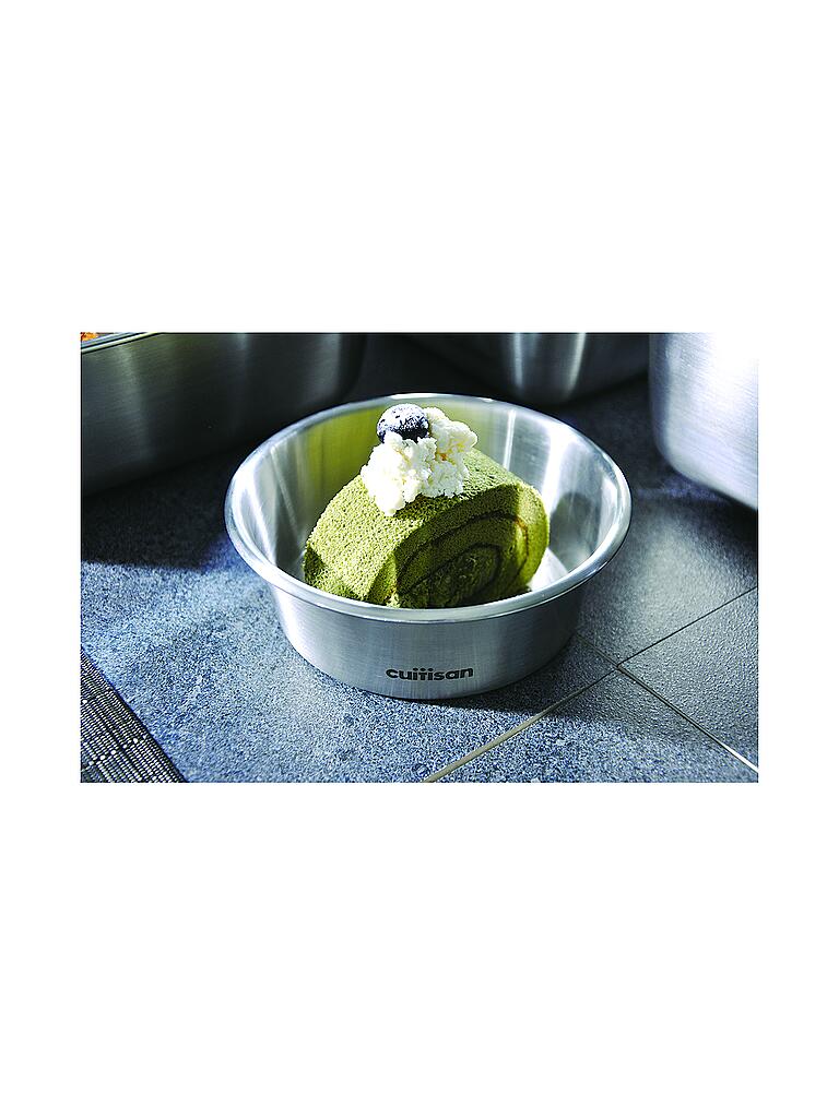 CUITISAN Edelstahl Vorratsdose - Frischhaltedose Flora rund 0,64l silber