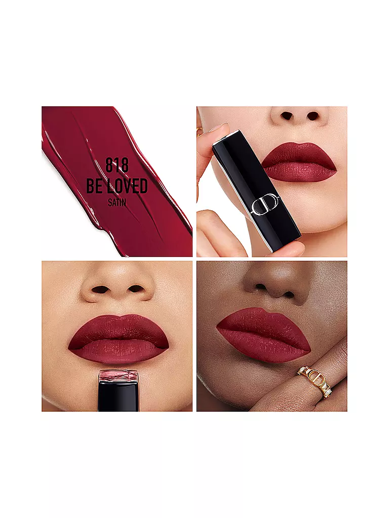 DIOR Lippenstift - Rouge Dior Satin Lipstick (818 Be Loved) dunkelrot