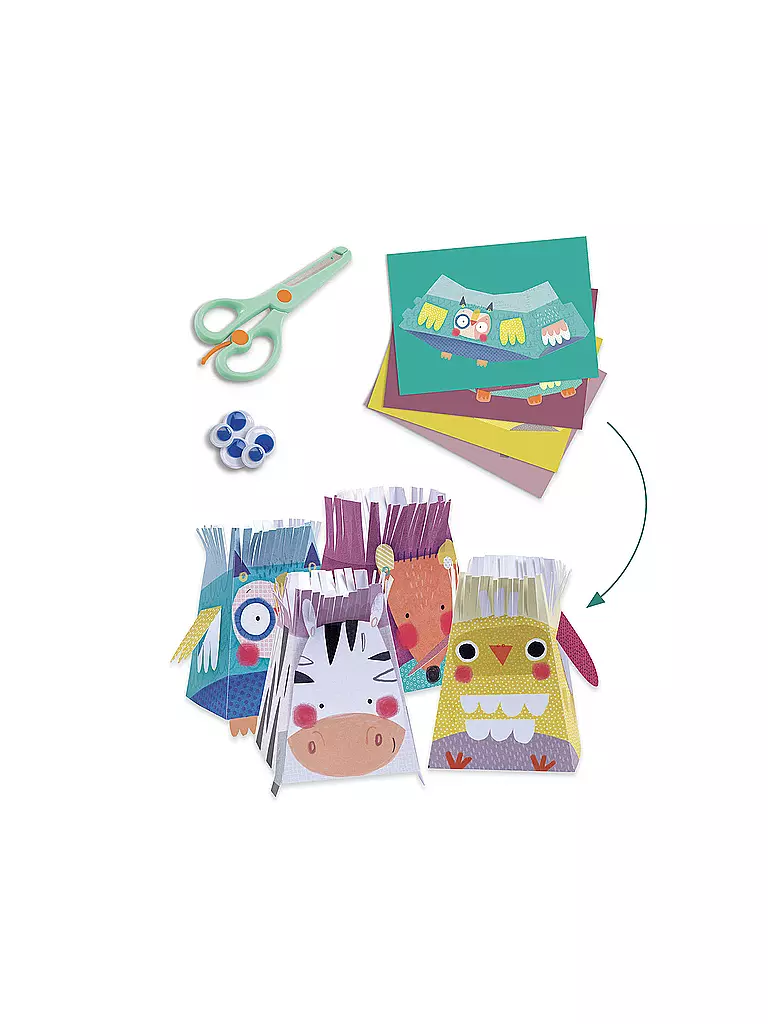 DJECO Bastelset - Tier und ihre Häuser keine Farbe