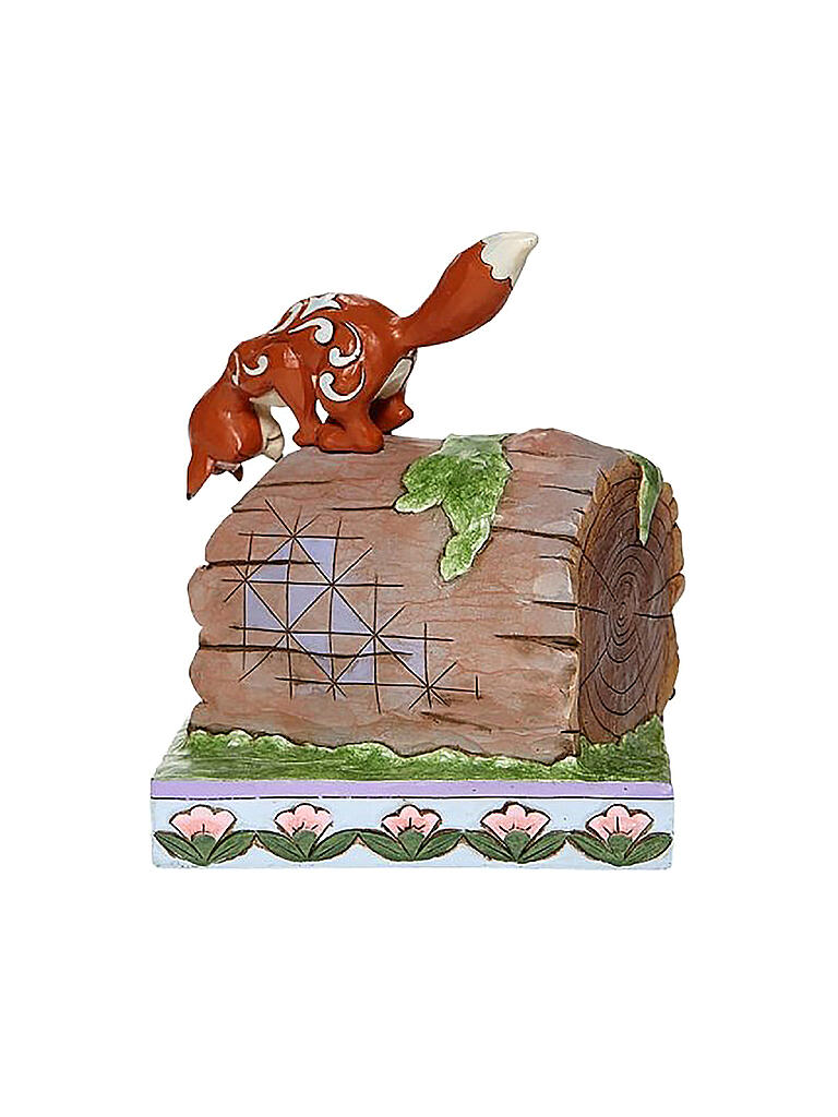 ENESCO Unlikely Friends - Fox and Hound Log Figurine 6008077 keine Farbe