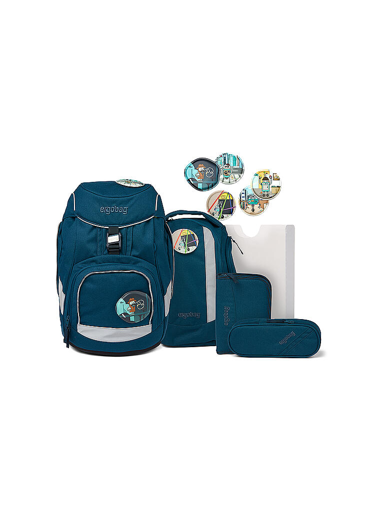 ERGOBAG Schultaschen Set 6tlg Pack RobotBär tuerkis