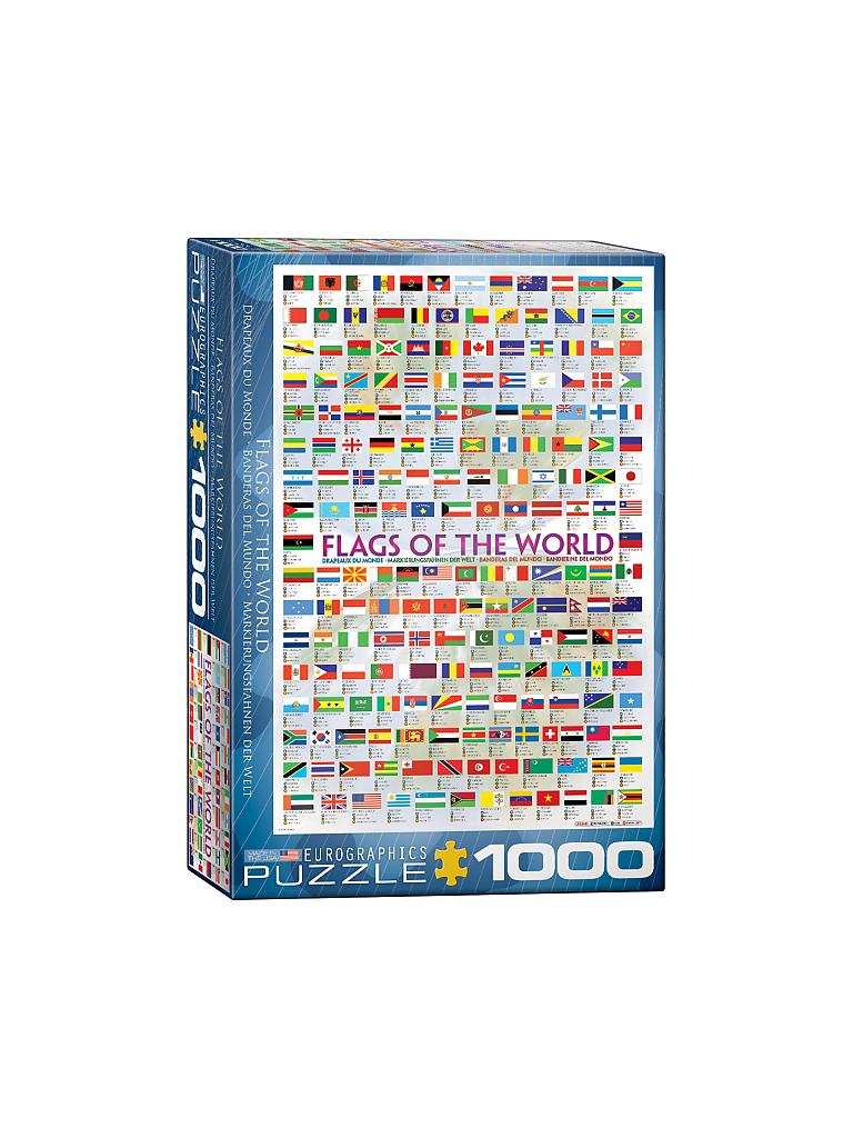 EUROGRAPHICS Puzzle - Flags of the World (1000 Teile) bunt