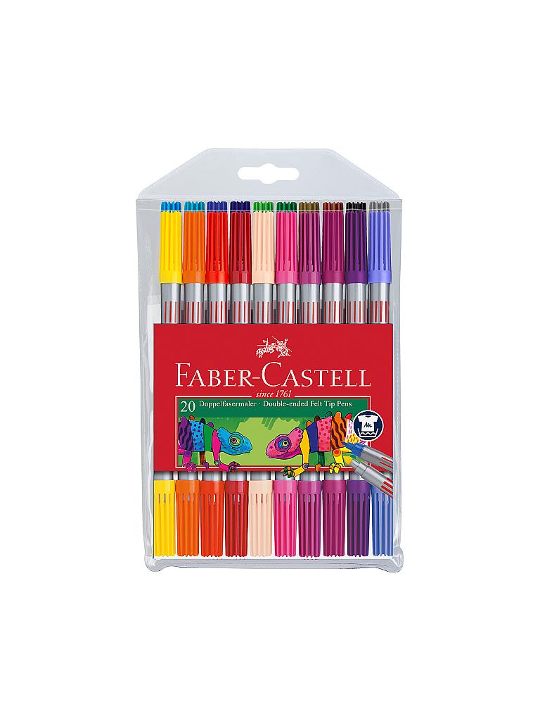 FABER-CASTELL Doppelender Filzstift, 20er Etui keine Farbe
