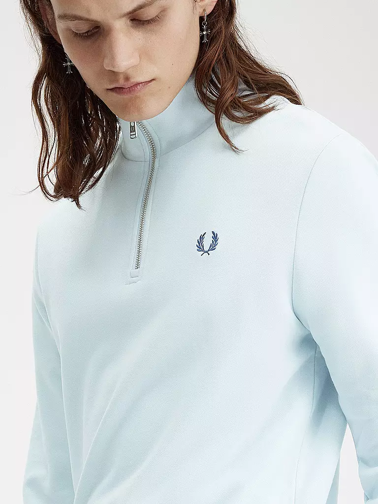 FRED PERRY Sweater hellblau