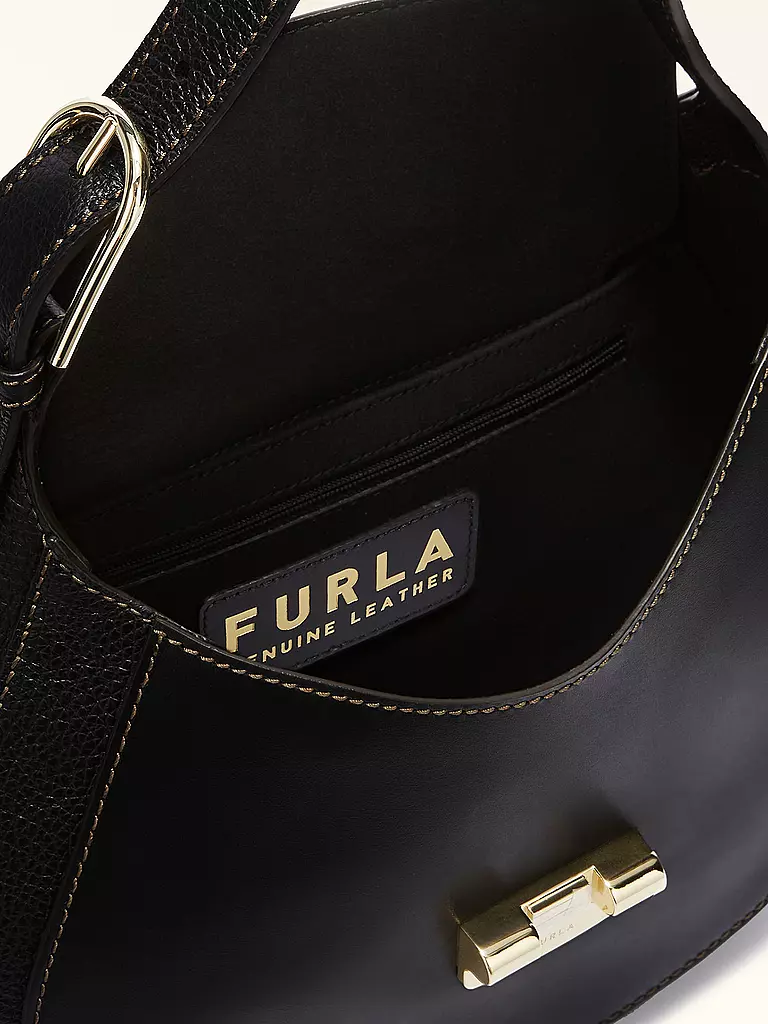 FURLA Ledertasche - Hobo Bag CLUB 2 Medium schwarz
