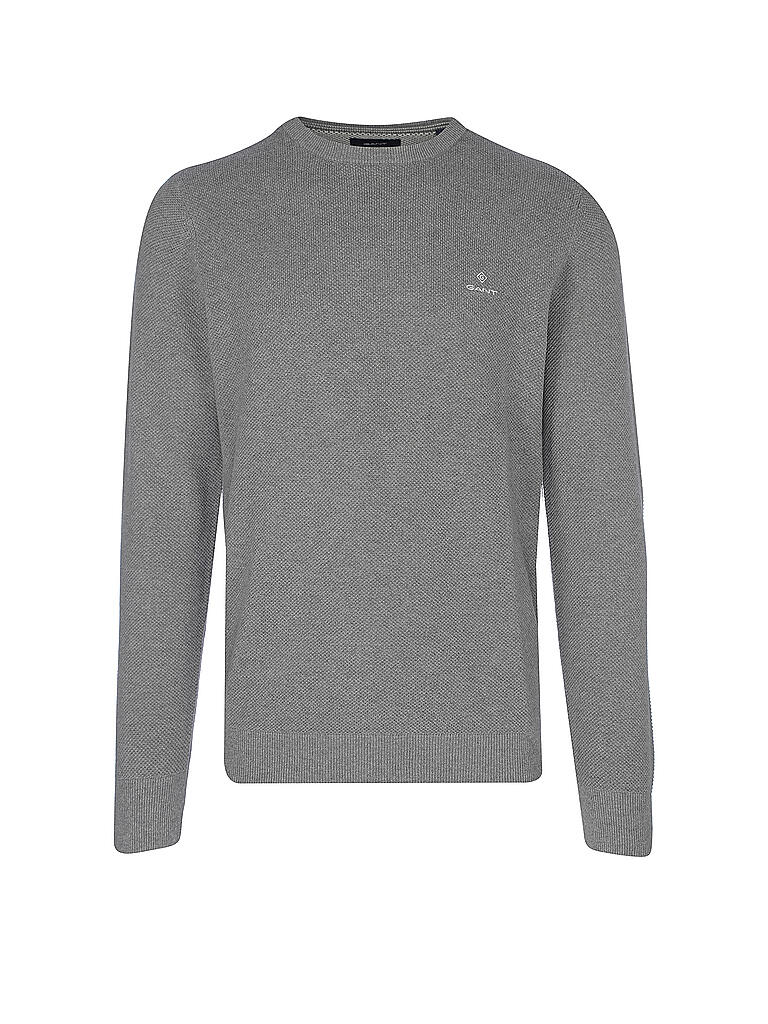 GANT Pullover Regular Fit grau