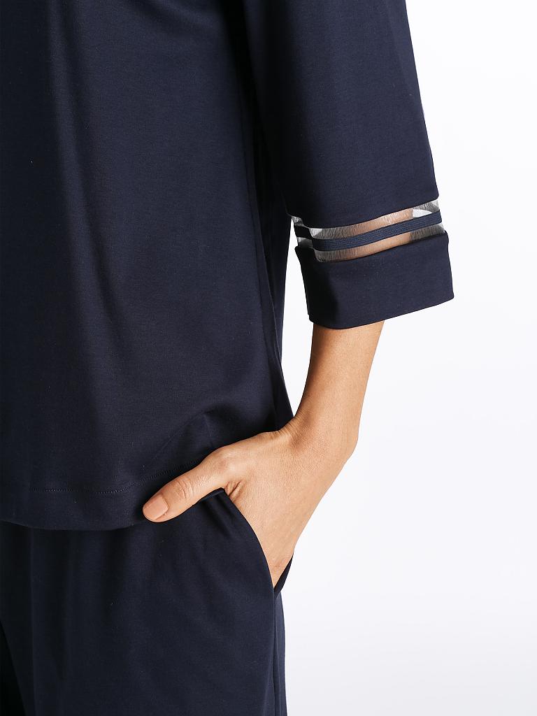 HANRO Pyjama "Ilona 3/4" blau