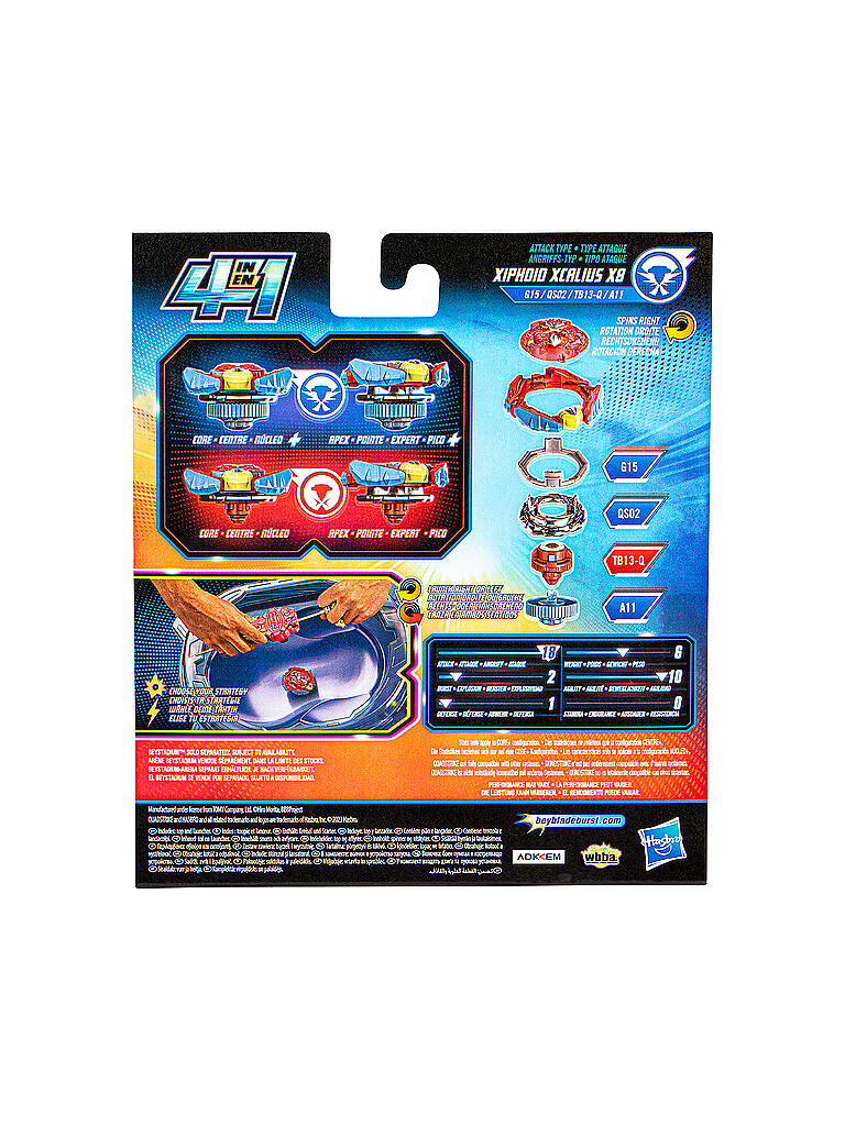 HASBRO Beyblade Burst QuadStrike Xcalius Power Speed Starter Pack keine ...