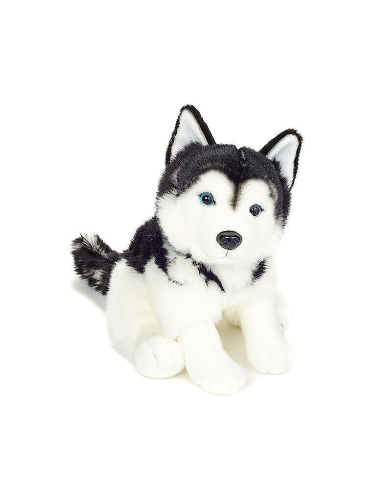 HERMANN TEDDY Plüschtier - Husky sitzend 30cm schwarz