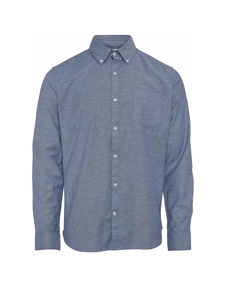KNOWLEDGE COTTON APPAREL Hemd Regular Fit blau