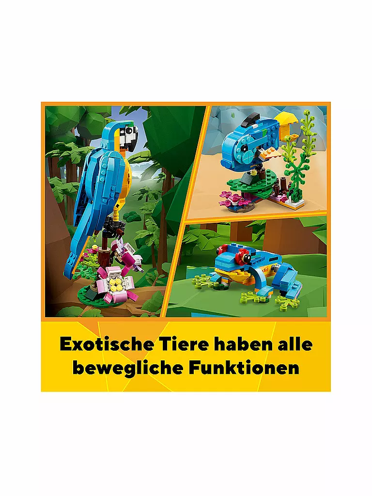 LEGO Creator - 3in1 31136 Exotischer Papagei Tier keine Farbe