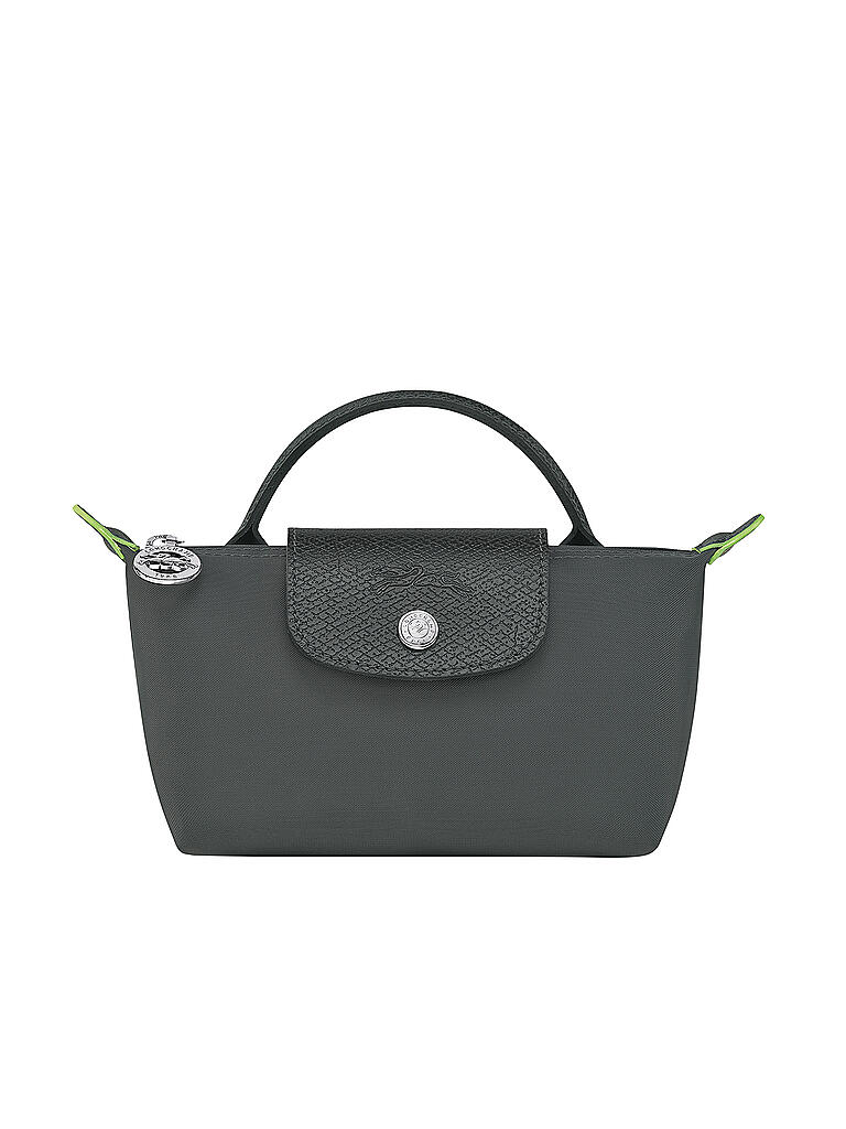 LONGCHAMP Le Pliage Green Pochette mit Henkel, Graphite grau