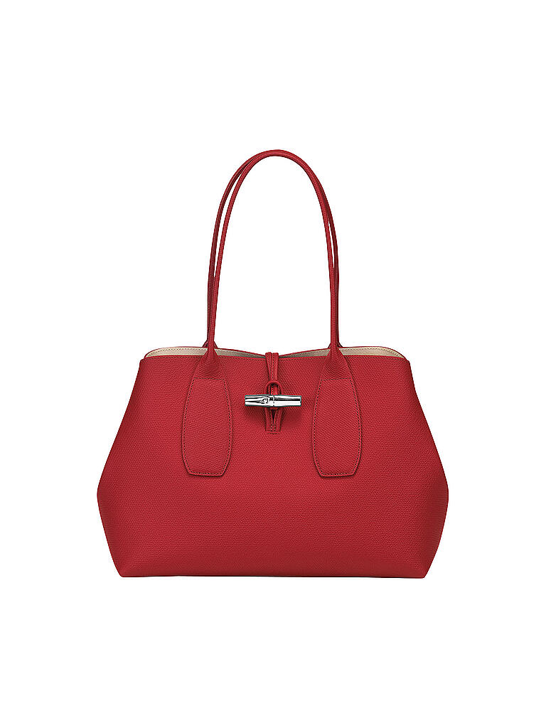 LONGCHAMP Roseau Shopper, Red rot