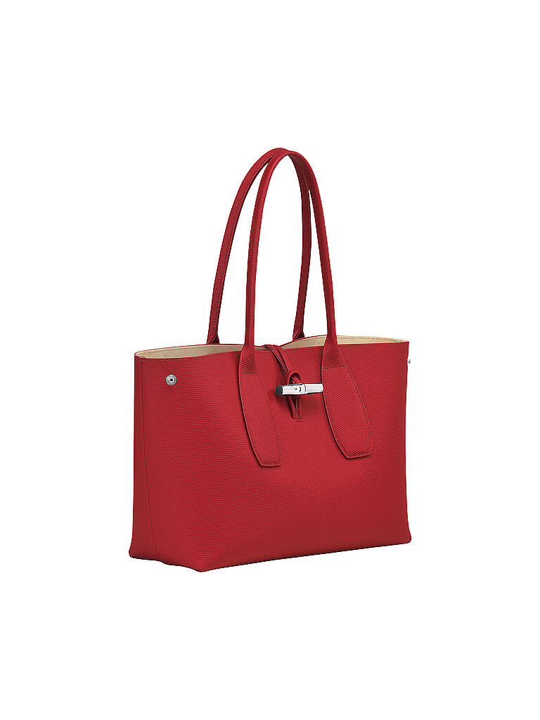 LONGCHAMP Roseau Shopper, Red rot