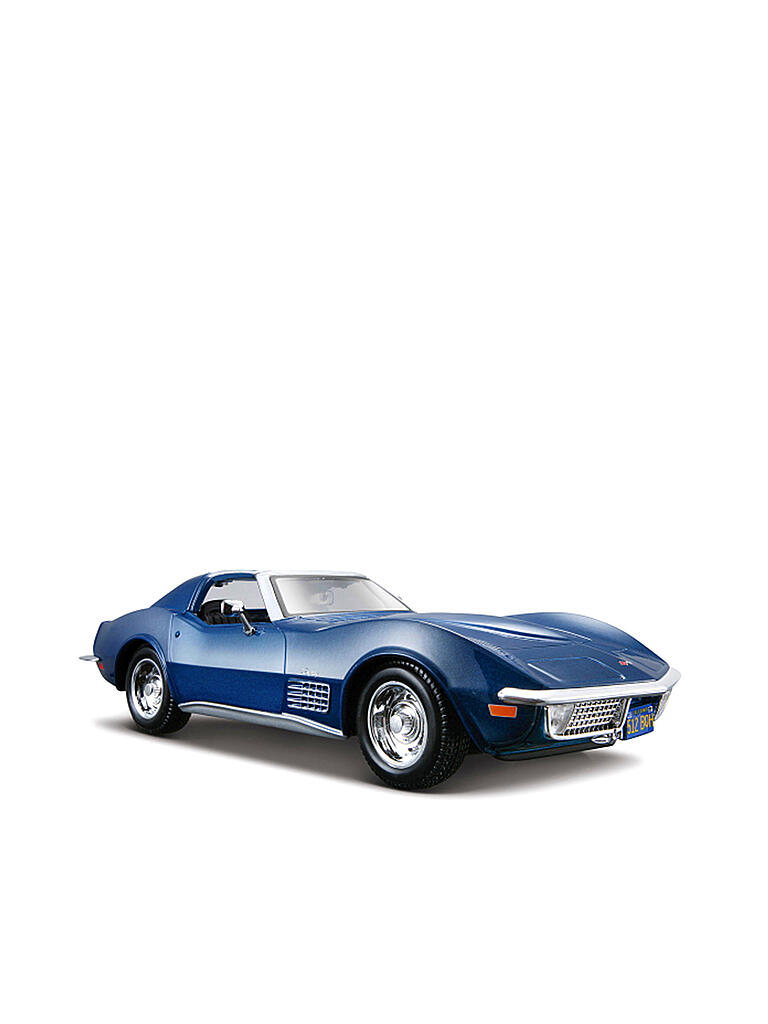 MAISTO Modellfahrzeug - 1:24 Chevrolet Corvette 70 blau