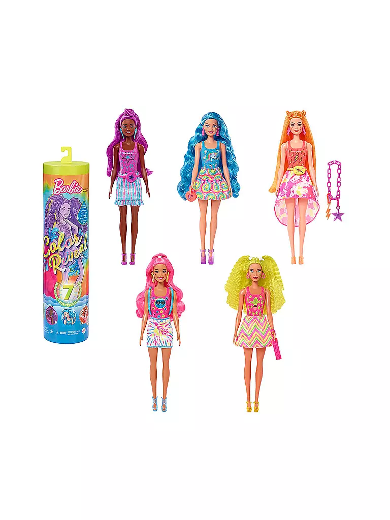 MATTEL Barbie Color Reveal Neon Tie-Dye Series keine Farbe