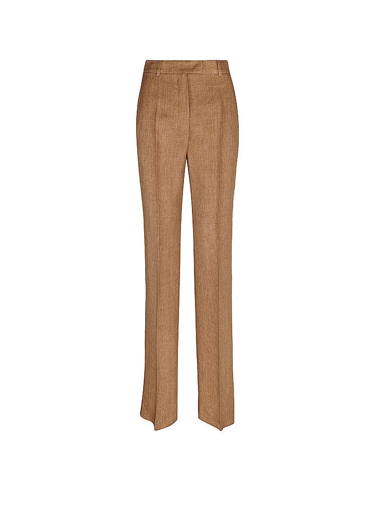 MAX MARA STUDIO Leinen Marlenehose Alcano braun