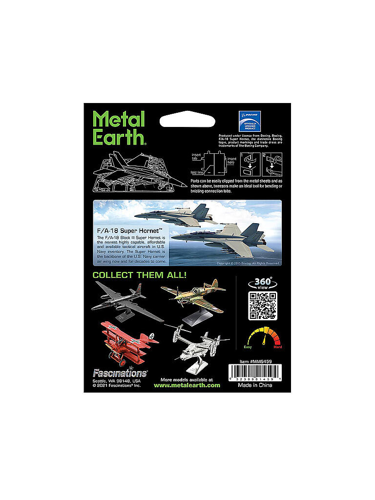 METAL EARTH F/A-18 Super Hornet™ keine Farbe