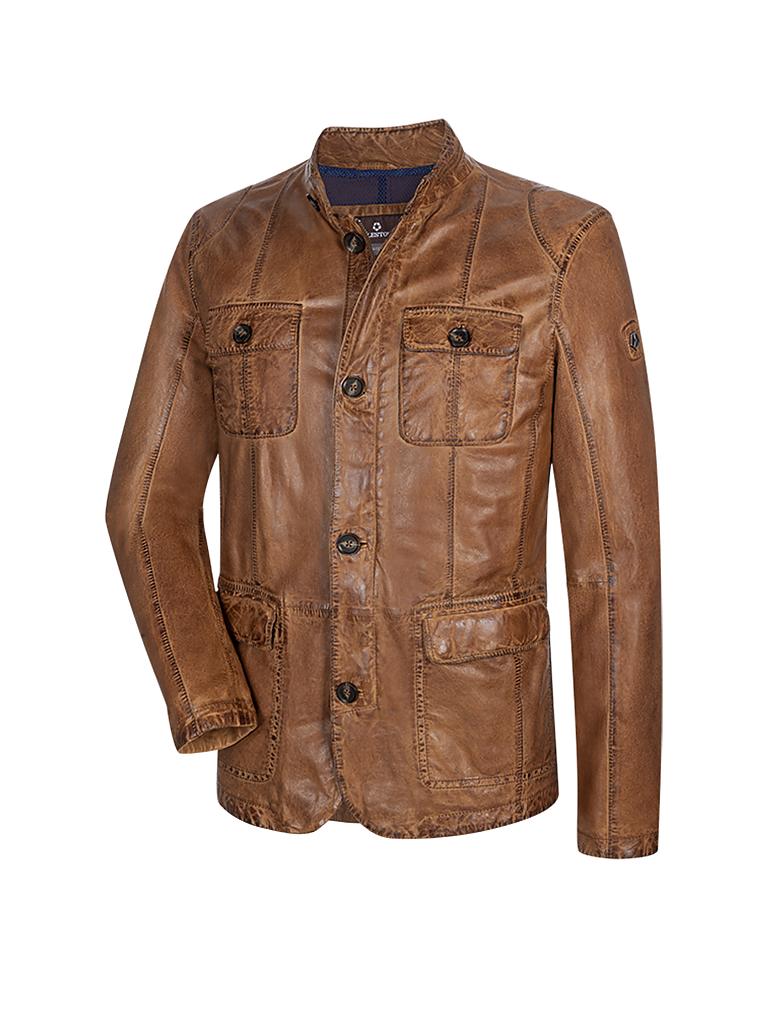 MILESTONE Lederjacke - Fieldjacket braun