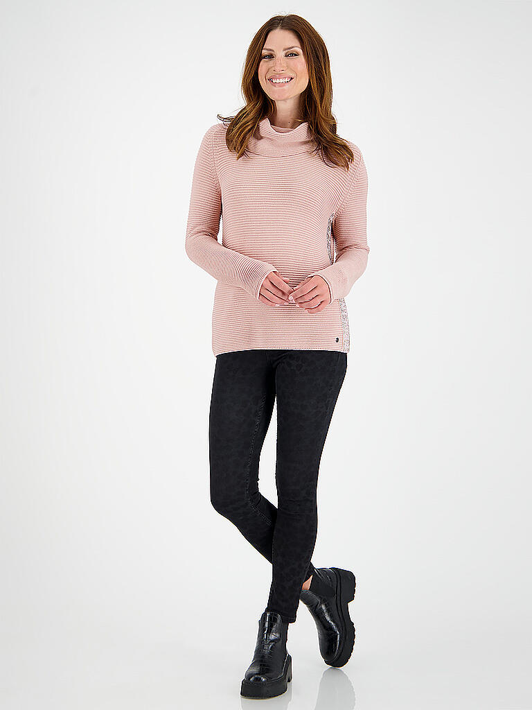 MONARI Rollkragenpullover rosa